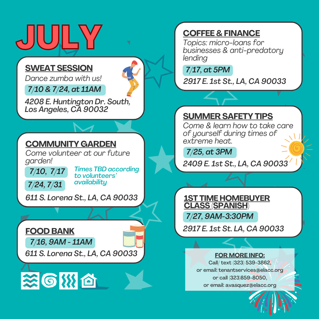 Calendar – East LA Community Corporation